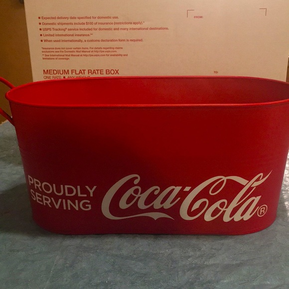 Coca Cola | Kitchen | Coca Cola Metal Bucket With Handles Great Party ...